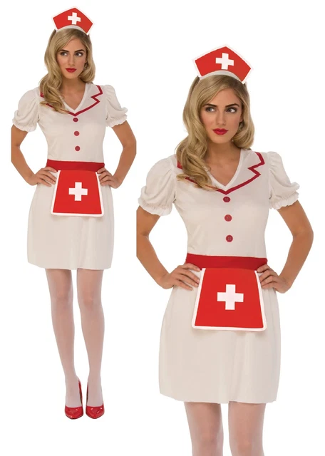 FEMMES INFIRMIÈRE COSTUME Sexy Vintage Infirmière Docteur Déguisement ...