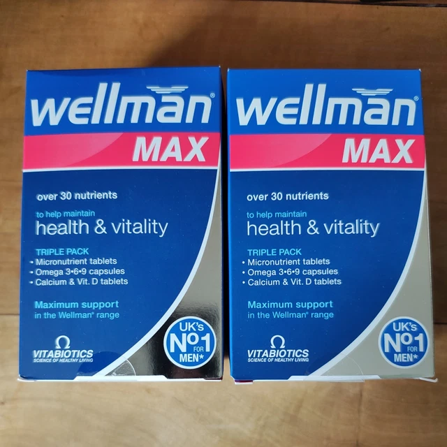 2X VITABIOTICS, WELLMAN MAX, 84 Tablets, Health & Vitality £24.99 ...
