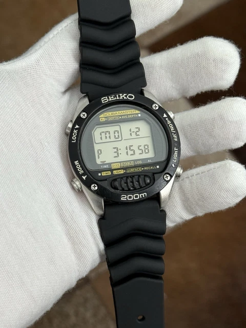 RARE VINTAGE SEIKO Scuba Master M705-5A00 Men’s Digital Diver Watch JDM ...