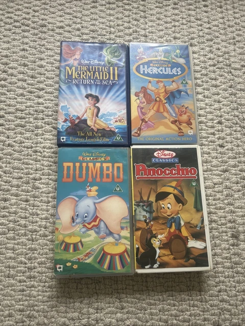 DISNEY VHS LOT - Dumbo, The Little Mermaid II, Pinocchio, Hercules - £ ...