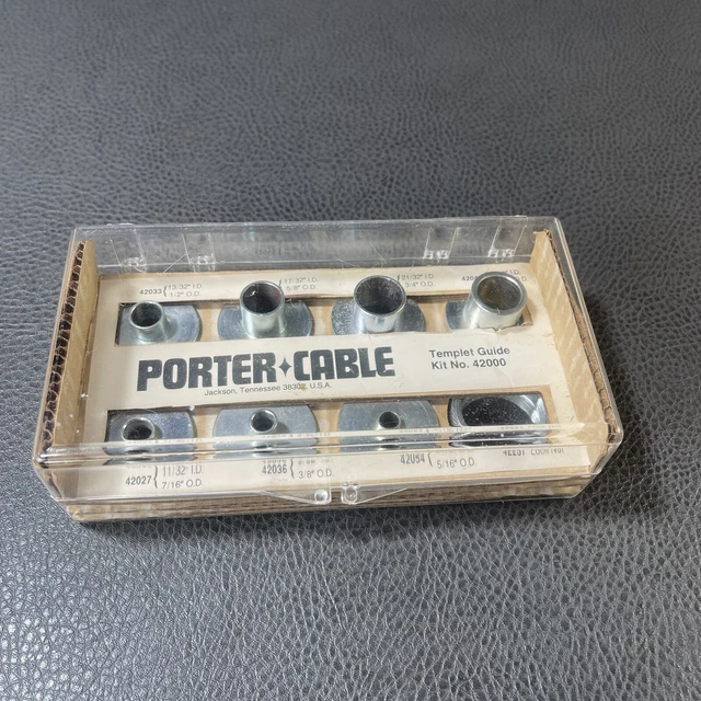 PORTER CABLE NO 42000 Router Template Guide Kit with Storage Case 9 ...