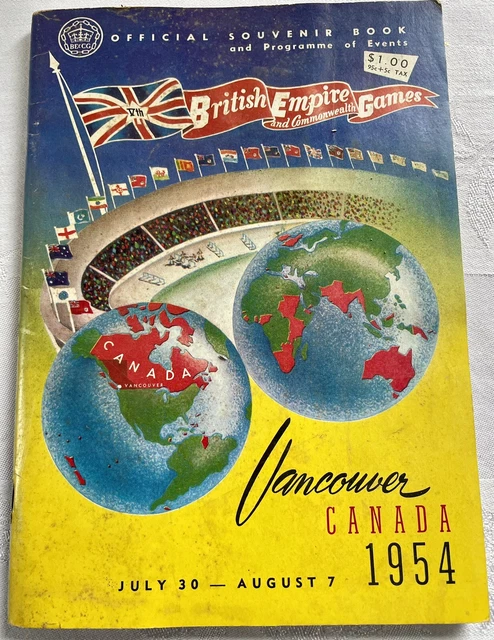 SOUVENIR BOOK 1954 British Empire Games Vancouver BC $16.00 - PicClick CA