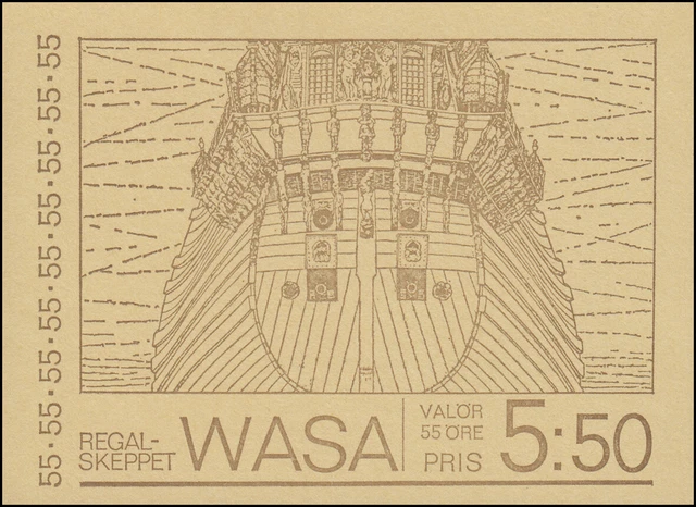QUADERNO DI MARCA 21 nave da guerra WASA, ** nuovo di zecca EUR 1,73 ...