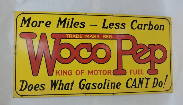 RARE ORIGINAL WOCO Pep Porcelain Large Sign double sided $2,550.00 ...