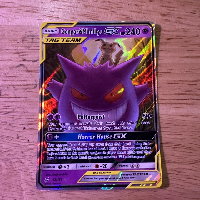 POKÉMON TCG GENGAR & Mimikyu GX Team Up 53/181 Holo Ultra Rare NM/M EUR 43,33 - PicClick FR