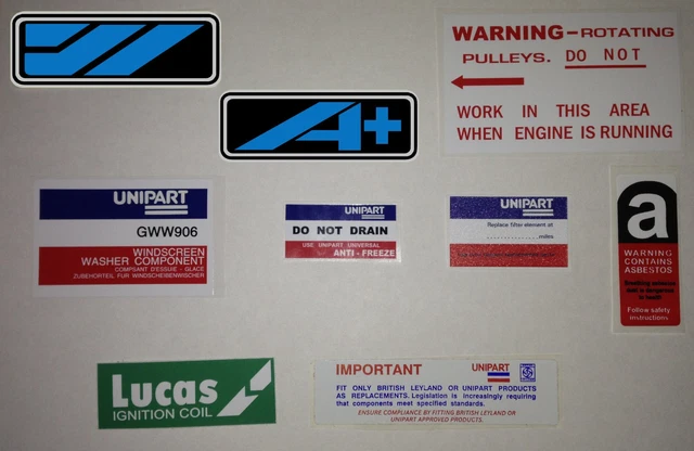 AUSTIN MINI METRO Sticker Pack - City Mayfair HL HLS HLE 1.0 1.3 ...