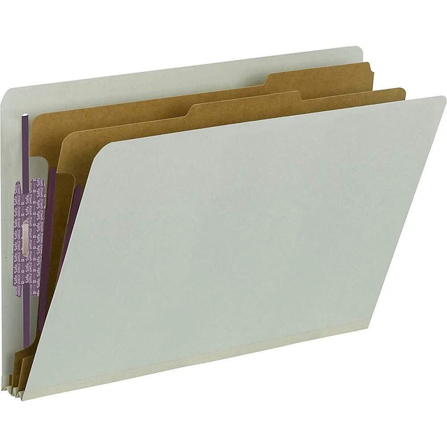 100% RECYCLED END Tab Pressboard Classification File Folder with ...