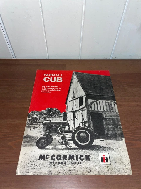 BROCHURE PROSPEKT PROSPECTUS TRACTEUR MC CORMICK-IH FARMALL CUB-massey ferguson EUR 9,99 ...