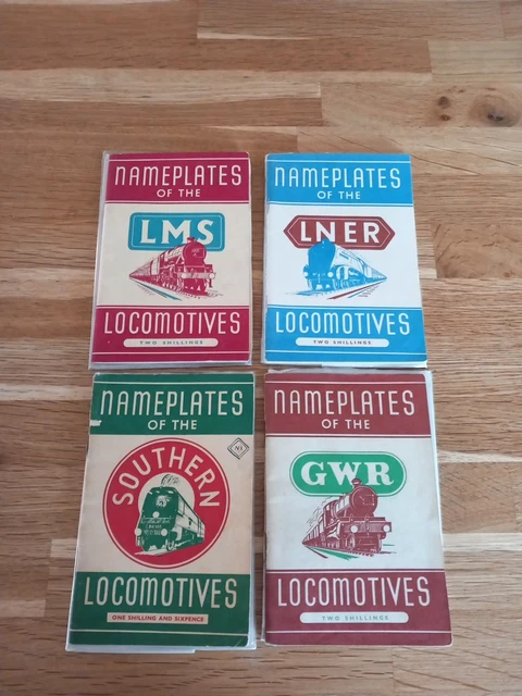 NAMEPLATES OF THE LMS/LNER/GWR SOUTHERN 1947 Inc Signed & Covering ...
