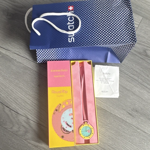 SWATCH AUDEMARS PIGUET x Swatch Royal Pop Otg Roz 33mm Quartz Box £ ...