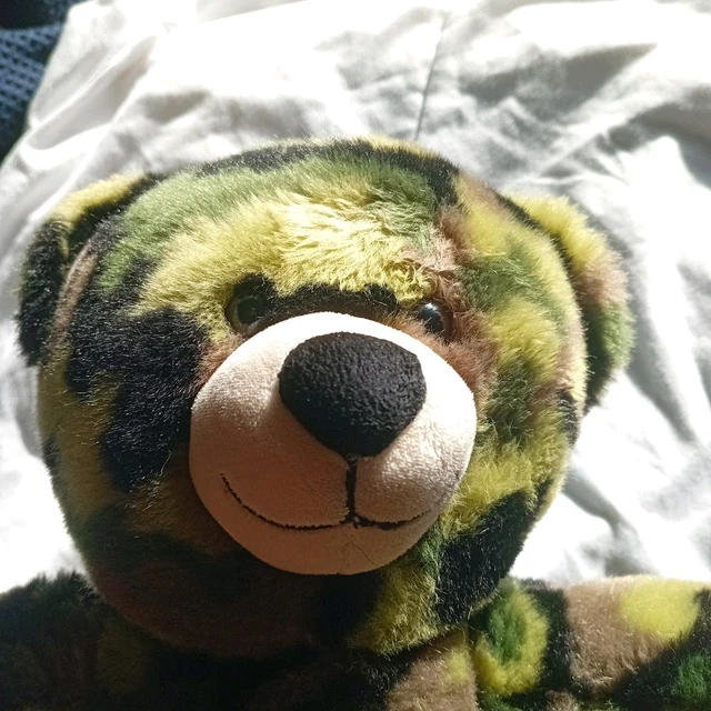 BUILD A BEAR Camouflage 16.5" Teddy Bear Plush Stuffed Animal Army ...