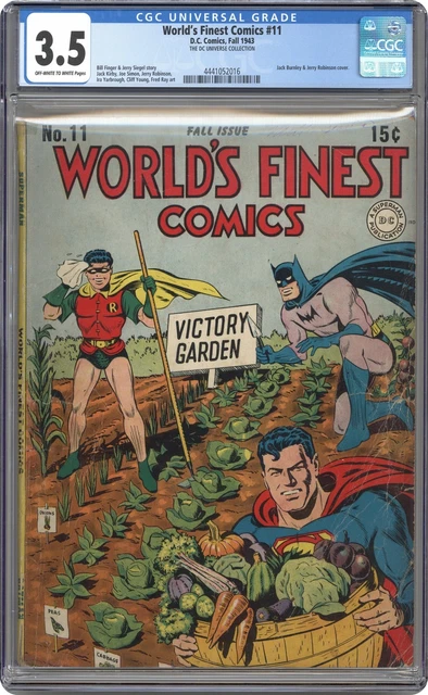 WORLD'S FINEST #11 CGC 3.5 1943 4441052016 £442.29 - PicClick UK