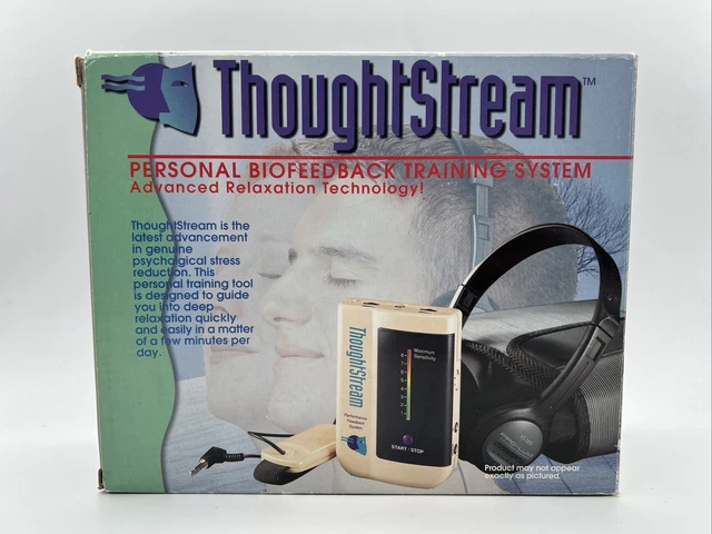 VINTAGE SYNETIC THOUGHTSTREAM Personal Biofeedback Training Thought Stream Works $119.85 - PicClick