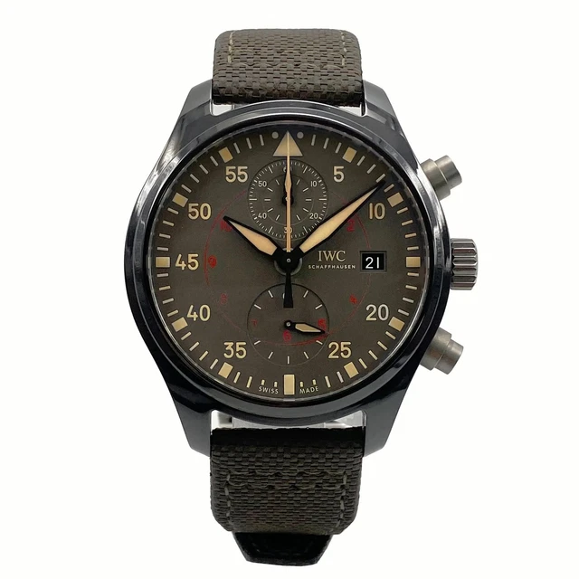 MONTRE AUTOMATIQUE HOMME IWC chronographe pilote pistolet Miramar ...