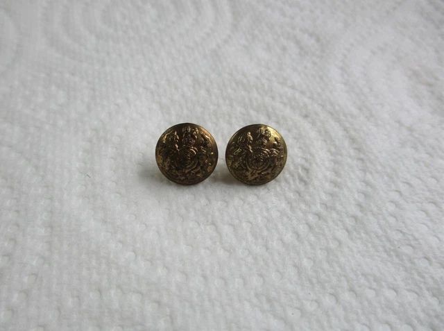 BRITISH ARMY PAIR:&GENERAL SERVICE CAP BUTTONS" (12mm, WW1-WW2 Period ...