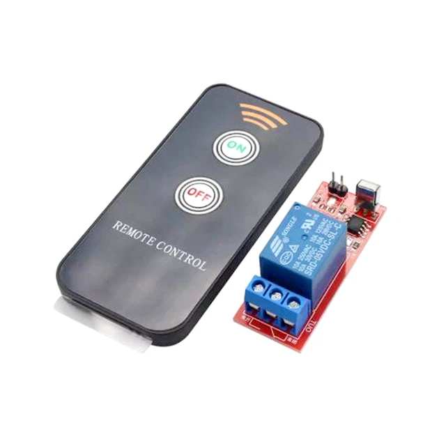 2-KEY IR REMOTE Control +5V Receiver Module Infrared Remote Control ...