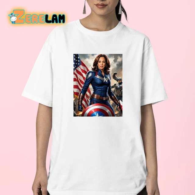 KAMALA HARRIS CAPTAIN America Shirt £6.50 - PicClick UK