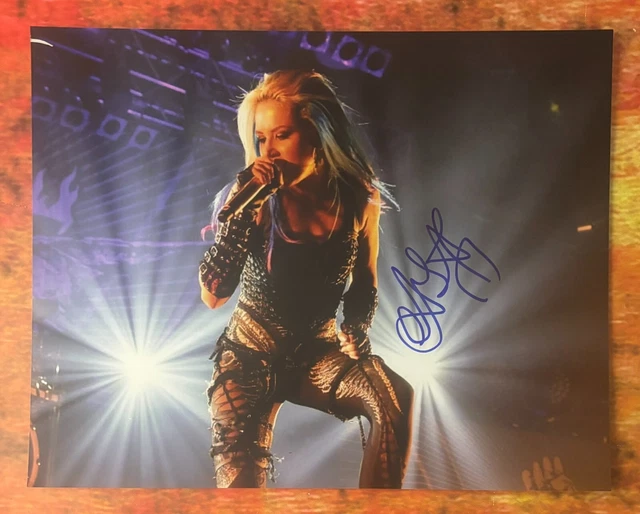 GFA ARCH ENEMY Singer ALISSA WHITE-GLUZ Signed 11x14 Photo PROOF A3 COA ...