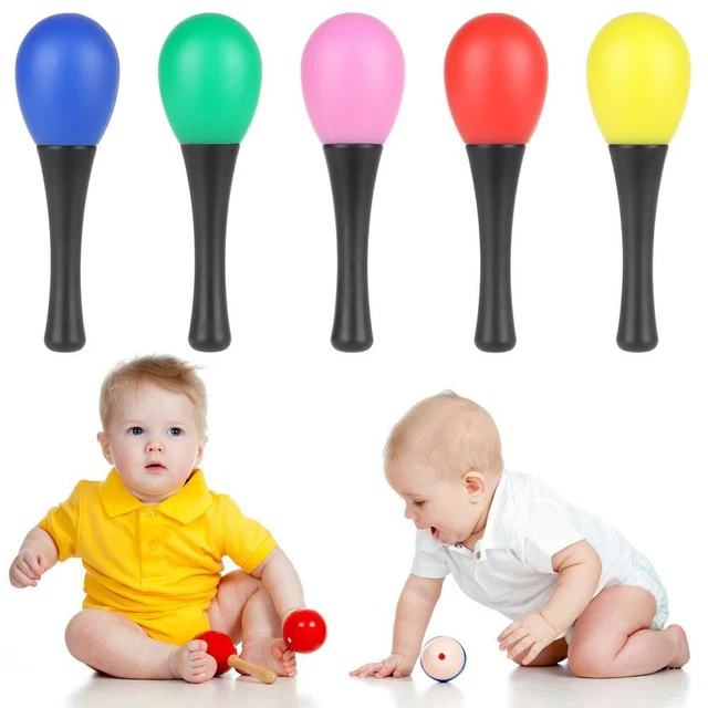 PLASTIC PERCUSSION SAND Hammer Musical Instrument Maraca Shaker Rattle ...