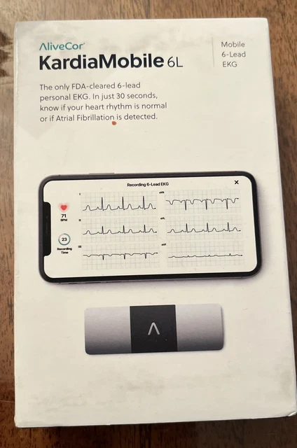 ALIVECOR AC-019-NUA-A KARDIAMOBILE 6L Personal EKG Heart Monitor Open ...