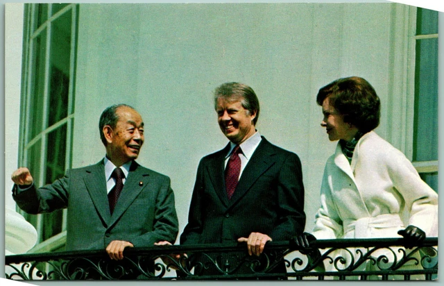 JIMMY CARTER AND Rosalynn President Fukuda Japan UNP Chrome Postcard I3 ...