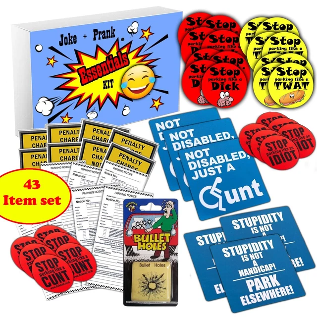 HUMOROUS RUDE OFFENSIVE Car Prank Accessory Kit -43 item Bad Bay ...