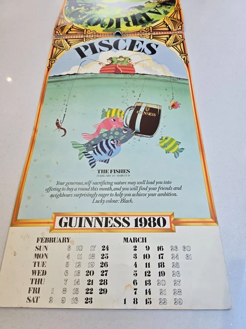 1980 VINTAGE GUINNESS Star Signs calendar - collectable £10.80 ...