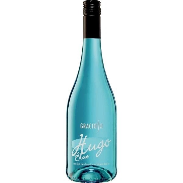 18 FLASCHEN HUGO Gracioso Blue Frizzante a 750ml 6,9% vol ...