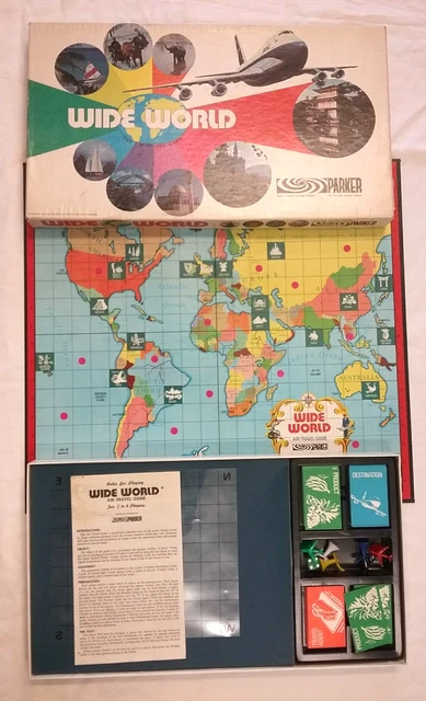 VINTAGE WIDE WORLD Board Game - The Air Travel Game by Parker. VGC £9. ...