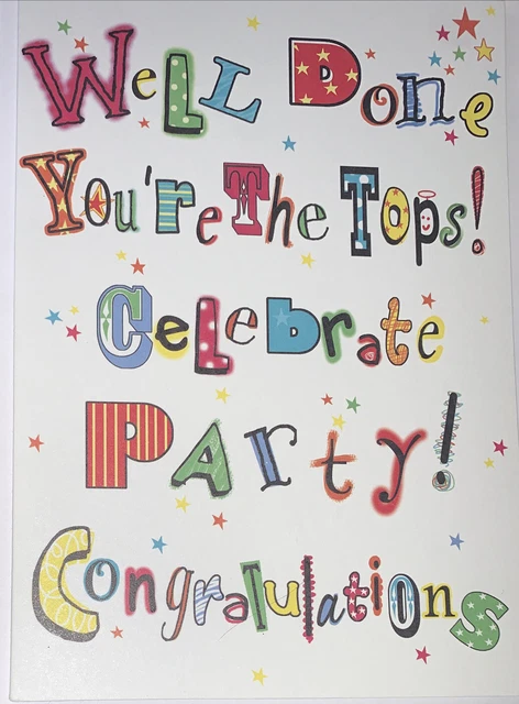CONGRATULATIONS CARD / Well Done Card Passed Exams EUR 1,15 - PicClick FR