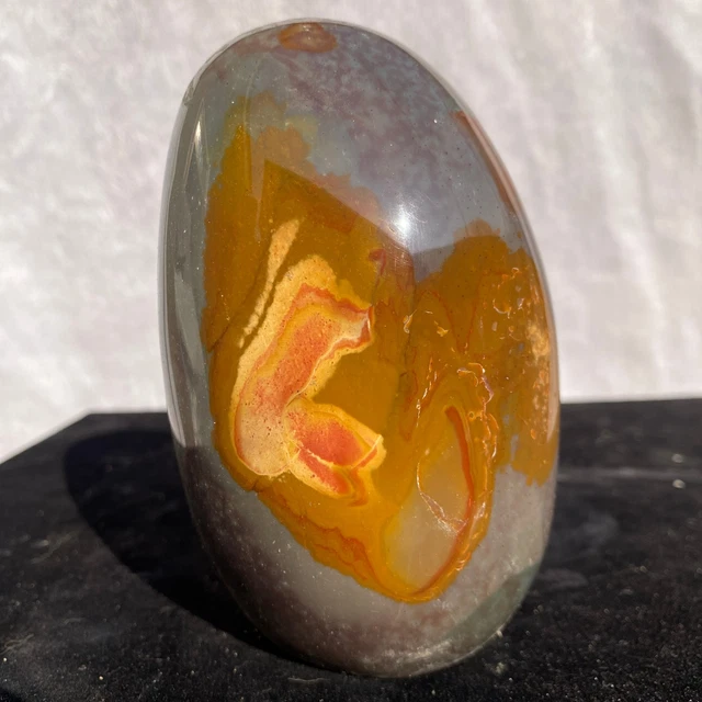 790G NATURAL POLYCHROME Ocean Landscape Jasper Stone Mineral Display ...