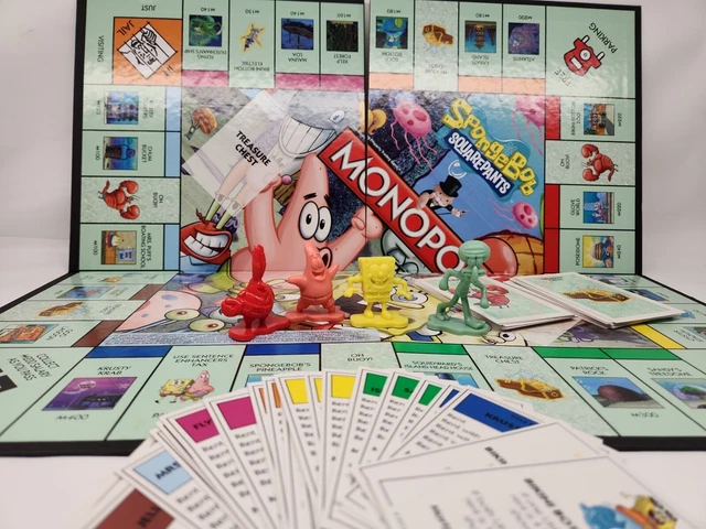 NICKELODEON SPONGEBOB SQUAREPANTS Monopoly Board Game By Hasbro ...