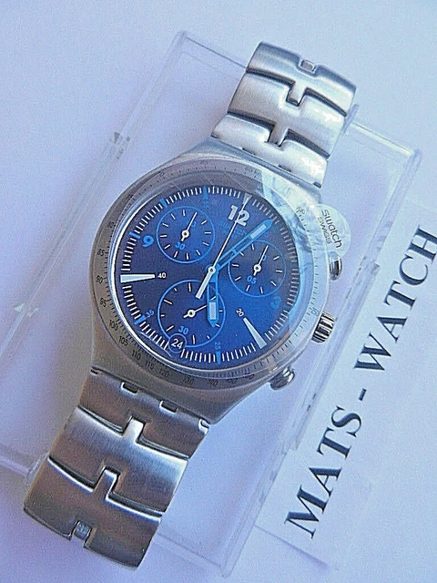 SWATCH+IRONY CHRONO+YCS575G BLU Ritmico+Nuovo/Nuovo EUR 144,90 ...