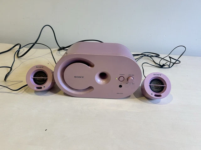 SONY SRS-D25 2.1 Channel Wired Desktop Laptop Speaker Sound System Pink ...