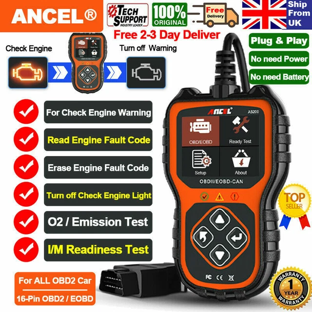 RENAULT MASTER AS200 OBD2 Car Engine Fault Code Reader Diagnostic ...