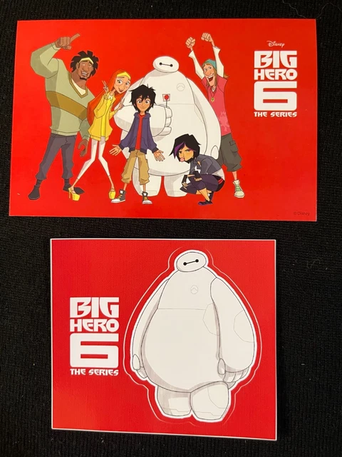 RARE BIG HERO 6 Promotional Postcard & Sticker Set Baymax New Disney Hiro Fred £7.58 - PicClick UK