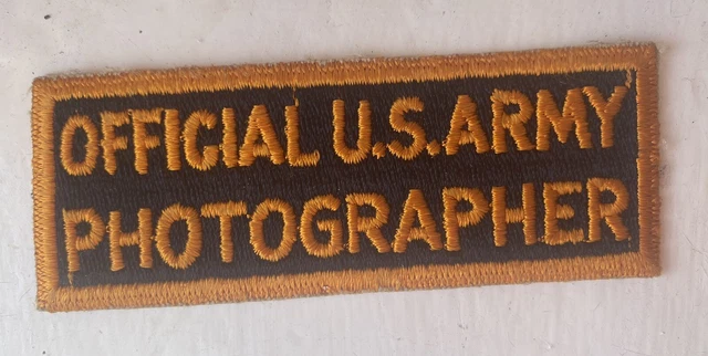 WW2 US ARMY Official US Army Photographer Patch Reproduction £14.23 - PicClick UK