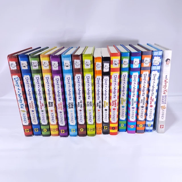 DIARY OF A Wimpy Kid by Jeff Kinney HC / SC 7 Book Lot #1-15 + Movie ...