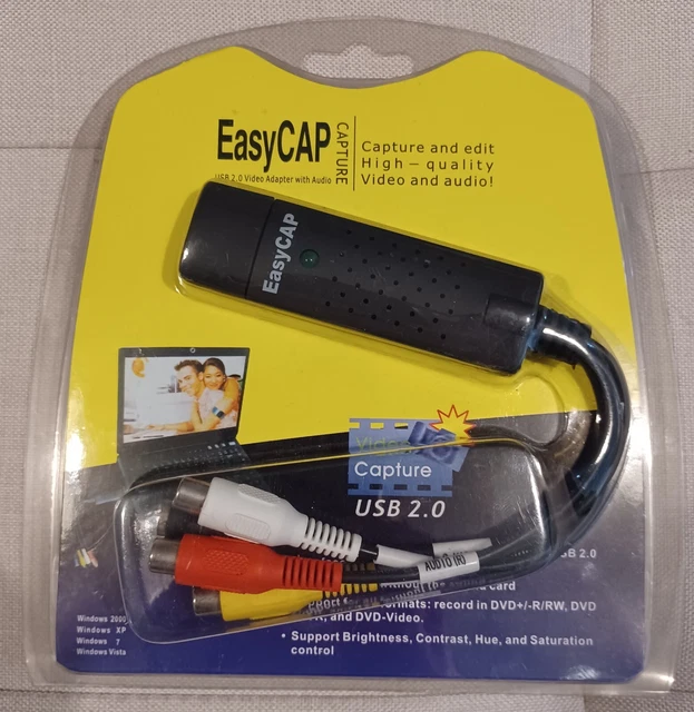 SCHEDA DI ACQUISIZIONE video Easycap da VHS a DVD 2.0 USB audio, RCA, S ...