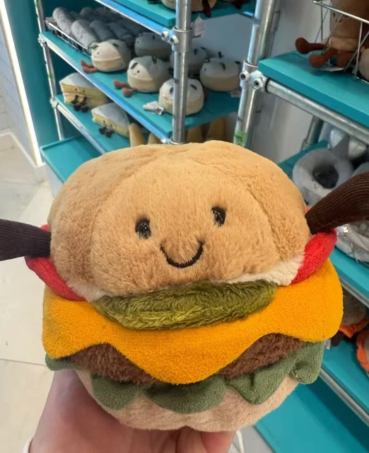 YUMMY JELLYCAT AMUSEABLES Burger Super Cute Food - Burger Beanie Plush ...