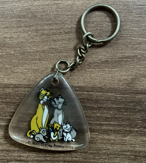 VINTAGE WALT DISNEY Aristocats Movie Keychain Ring - Classic Cartoon ...