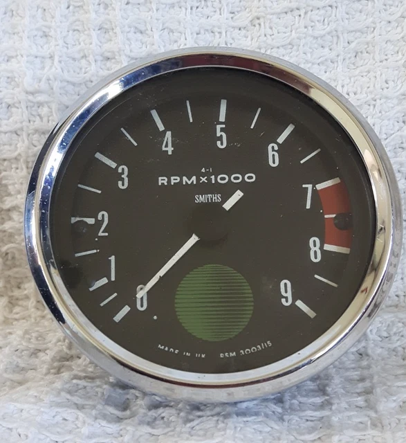 NORTON COMMANDO SMITHS Green Spot Rev Counter Tachometer Clock 4 To 1 ...