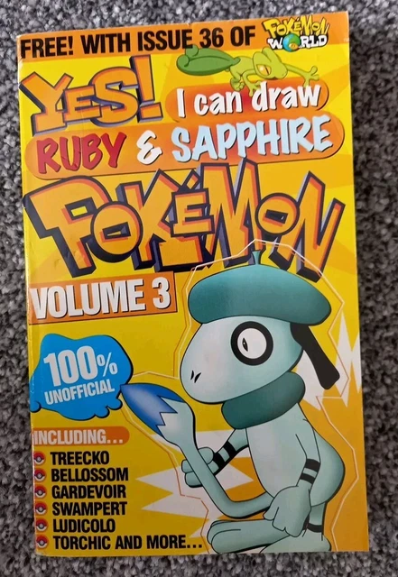 POKÉMON WORLD. YES! I Can Draw Ruby & Sapphire Volume 3. Paperback Book ...
