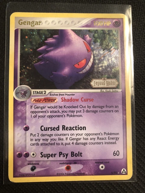 POKÉMON GENGAR 5/92, EX Legend Maker, estampillé Holo inversé MP EUR 27 ...