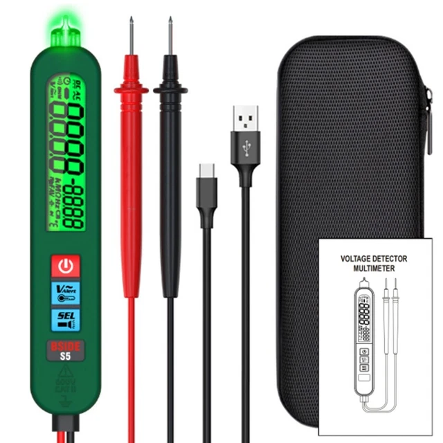 BSIDE S5 TYPE-C Digital Multimeter Voltage Detector Tester LCD AC DC ...