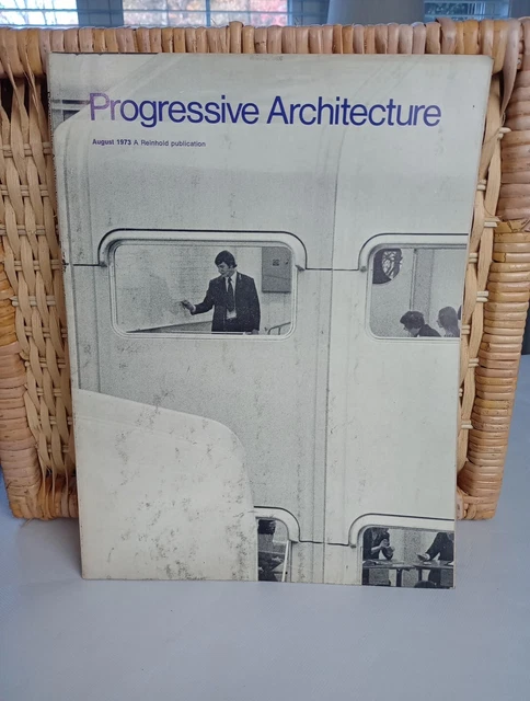PROGRESSIVE ARCHITECTURE MAGAZINE Aug 1973 Eams Olivetti Read ...