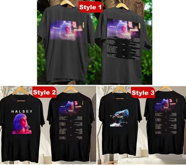 HALSEY BACK TO Badlands 2025-2026 Concert T-Shirt Multicolor Fast Ship ...