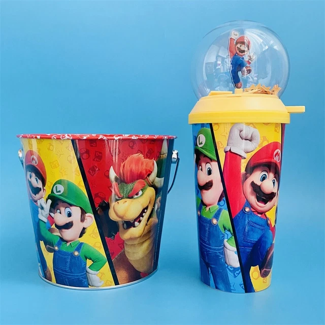 THE SUPER MARIO BROS. MOVIE Exclusive Cinema Tin Bucket & Rotary Cup ...