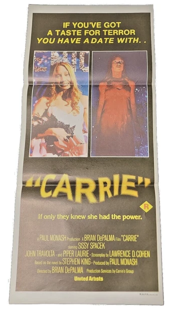 CARRIE ORIGINAL VINTAGE 70's Australian Daybill Movie Cinema Poster ...