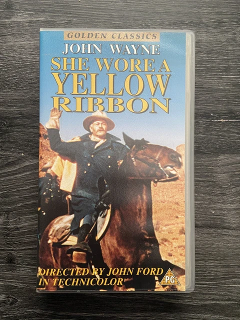 SHE WORE A Yellow Ribbon VHS Video Tape John Wayne Retro Vintage Film ...